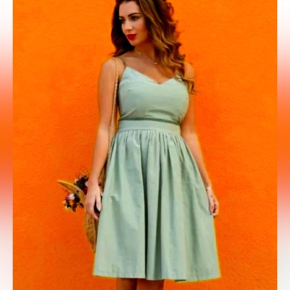 Lindy Bop | Dresses | Lindy Bop 2 Nwts 50s Style Pinup Chambray Dress ...